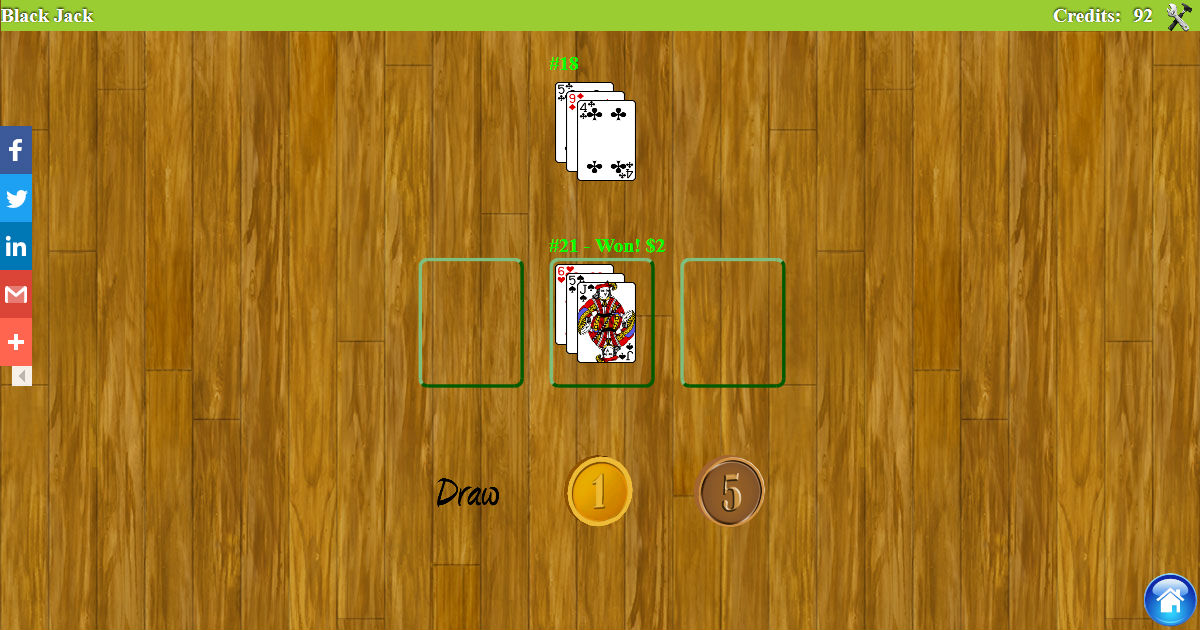 Black Jack - Play Free Game Online - www.thelogicgame.com